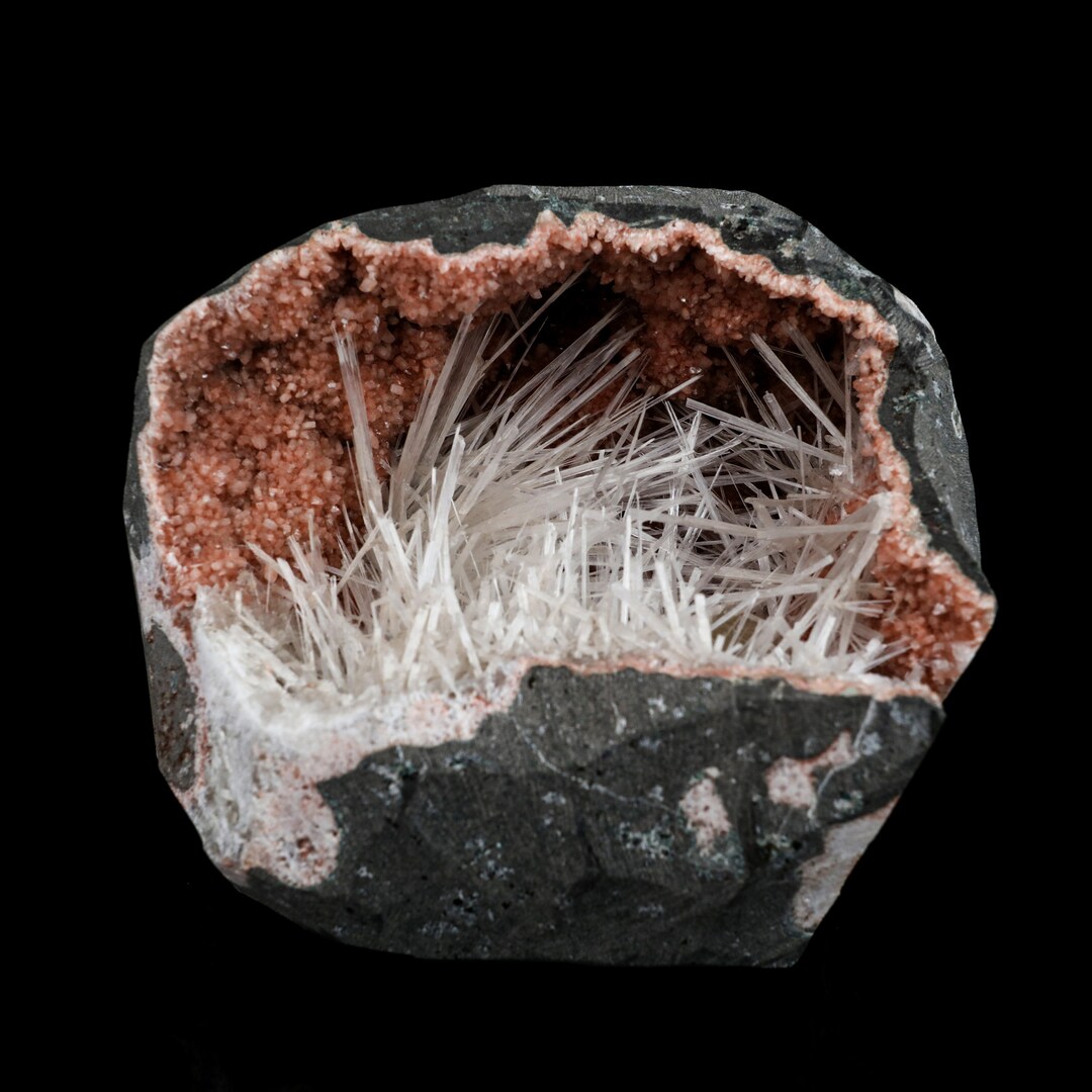 Scolecite Spray Inside Heulandite Geode Natural Mineral - Etsy