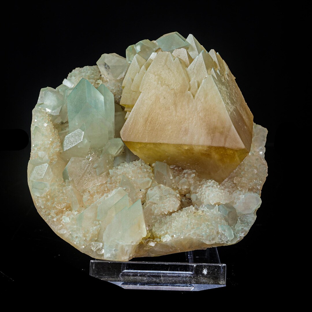 Powellite With Stilbite Rare Find Natural Mineral Specimen # B 7033 - Etsy