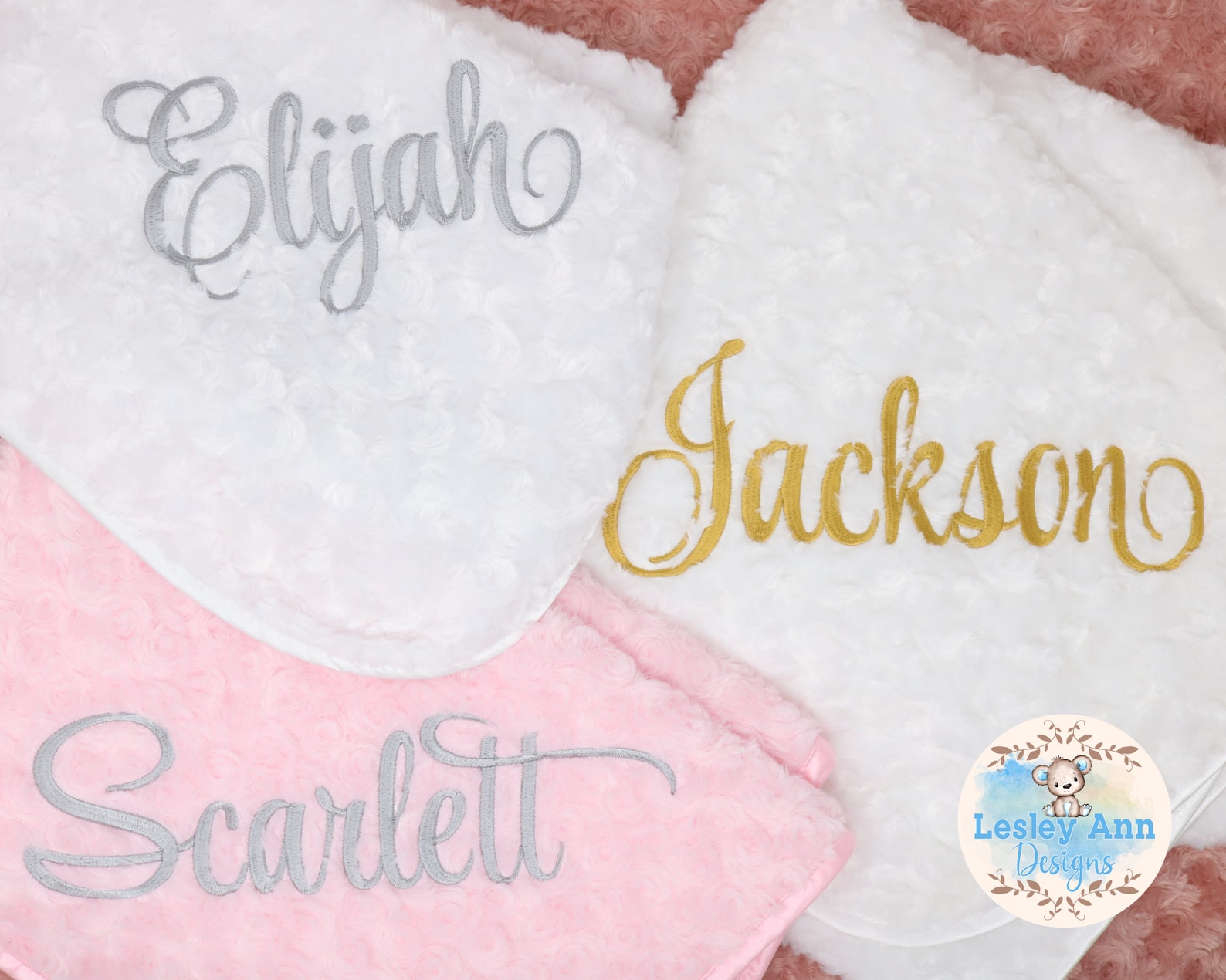 Personalised Embroidered Soft Baby Blanket With Name - Etsy UK