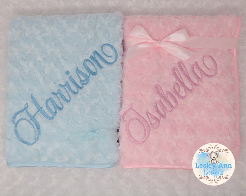 Personalised Embroidered Soft Baby Blanket With Name - Etsy UK