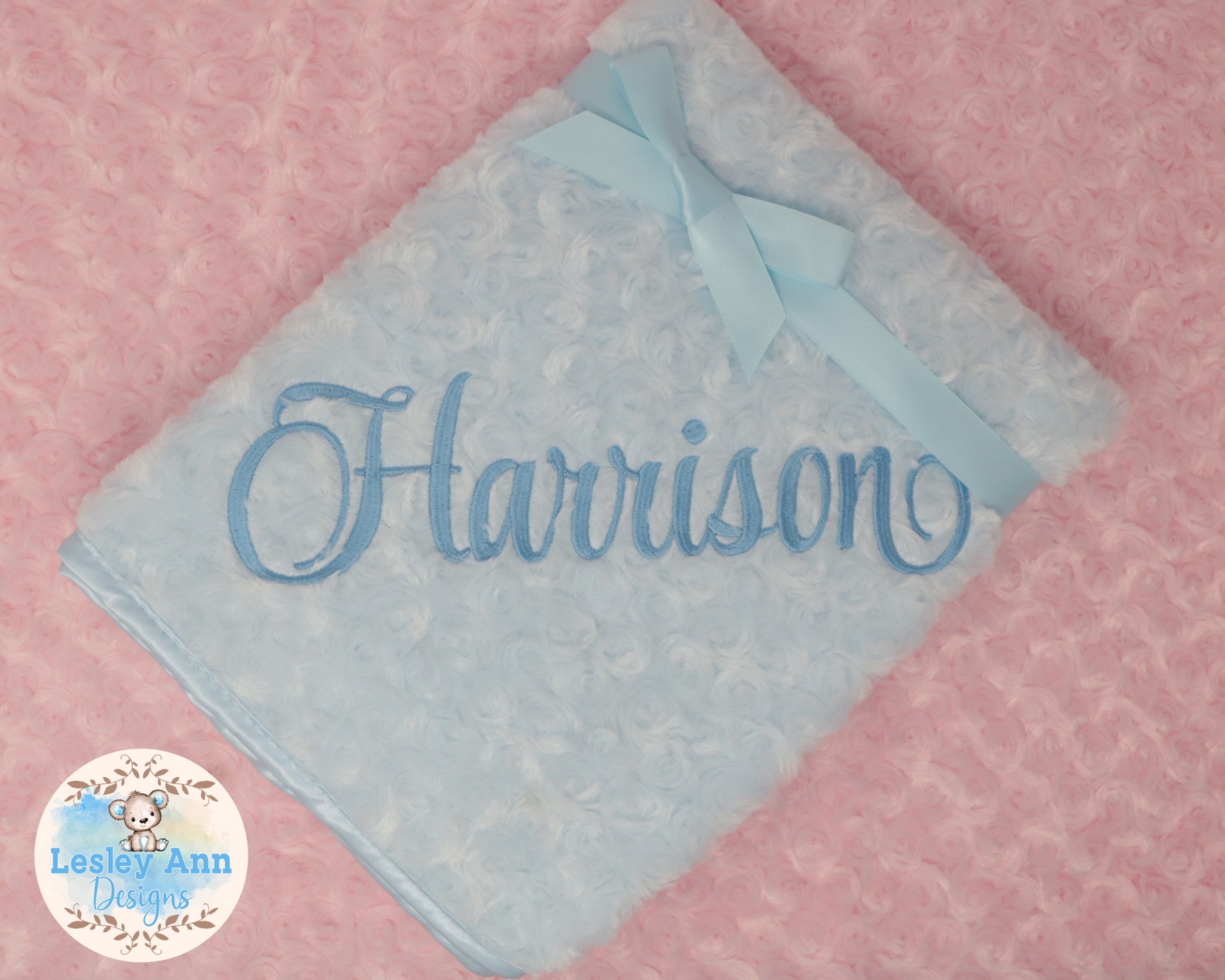 Personalised Embroidered Soft Baby Blanket With Name - Etsy UK