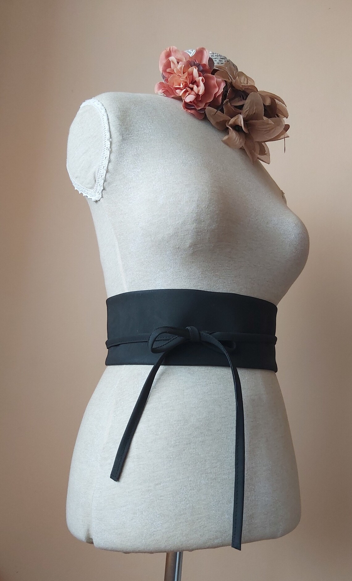 Black Obi Belt, Wide Wrap Belt, Leather Belt, Women's Belt, - Etsy