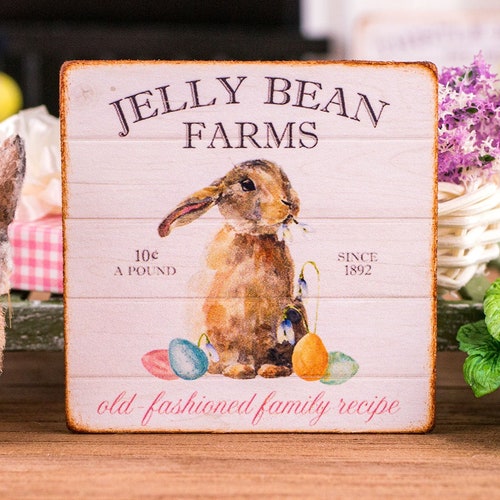 Made to Order Dollhouse Miniature Jelly Bean Farms Sign | Etsy