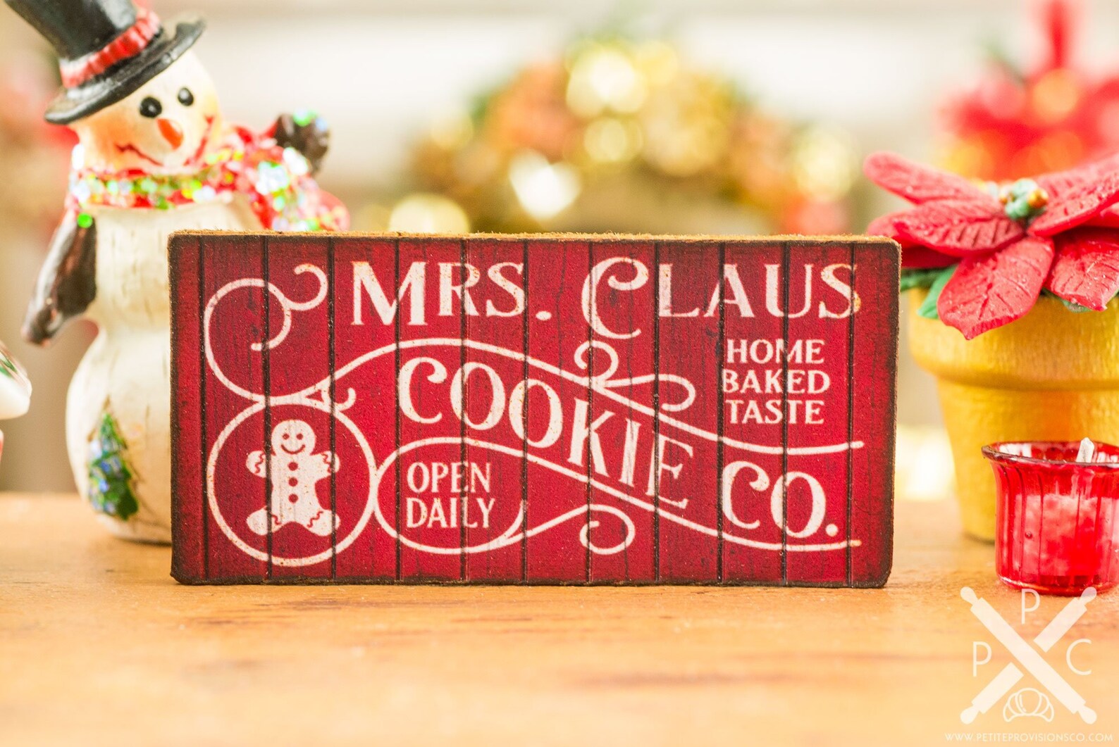 Made to Order Dollhouse Miniature Mrs. Claus Cookie Co. Sign - Etsy