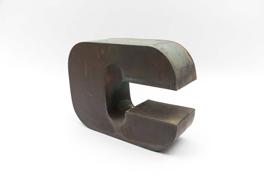 Beautiful Patinated Copper Letter "c." Mid-century Modern, 1960s ...