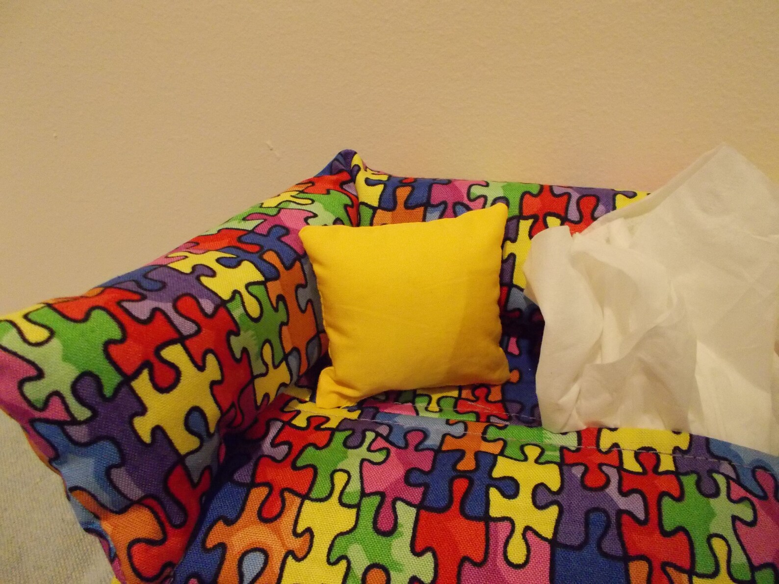 Jigsaw Puzzle Tissue Box Cover - Etsy