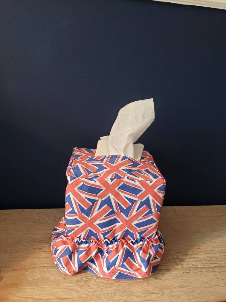 Union Jack Cube Tissue Box Cover - Etsy
