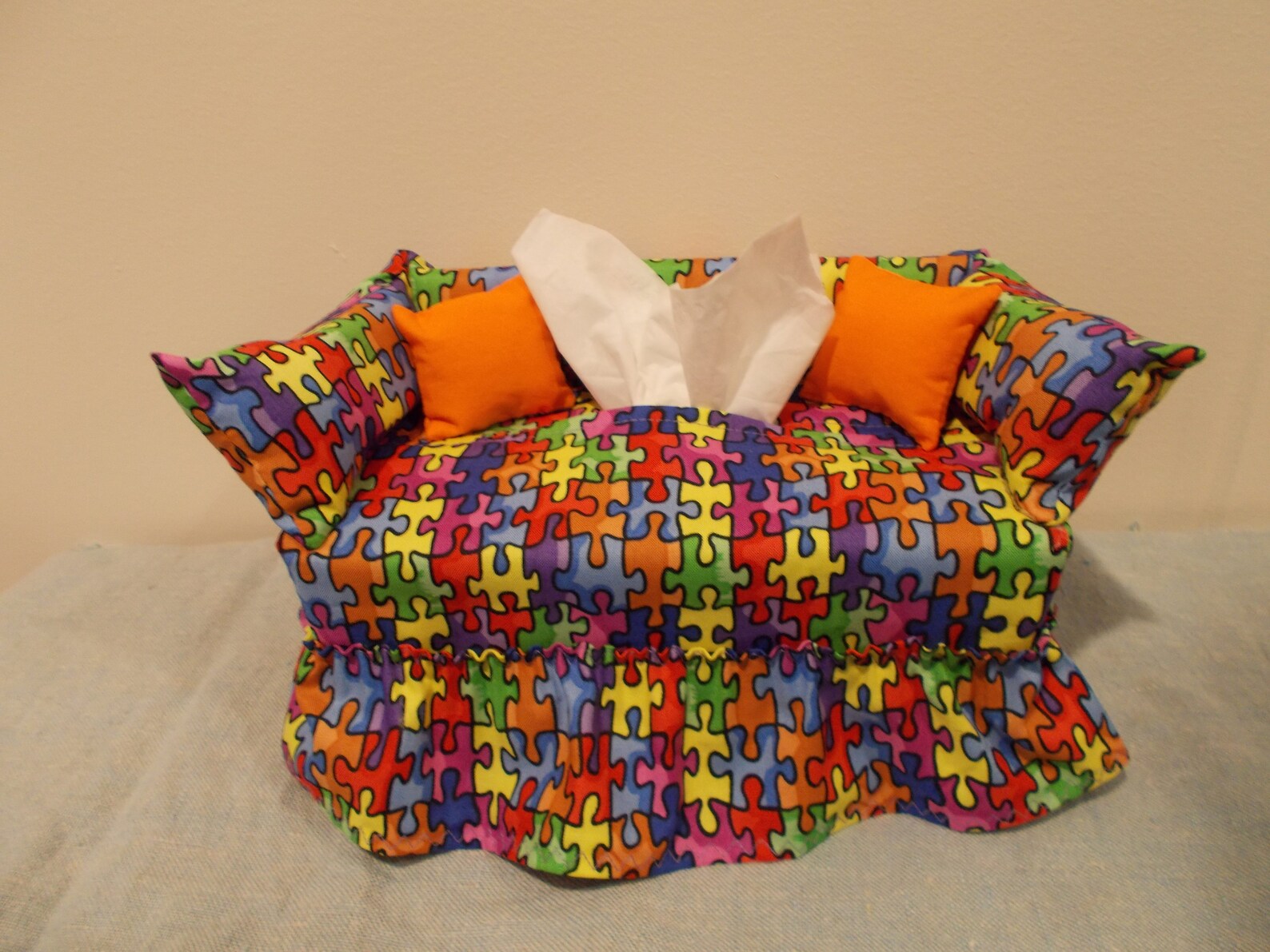 Jigsaw Puzzle Tissue Box Cover - Etsy