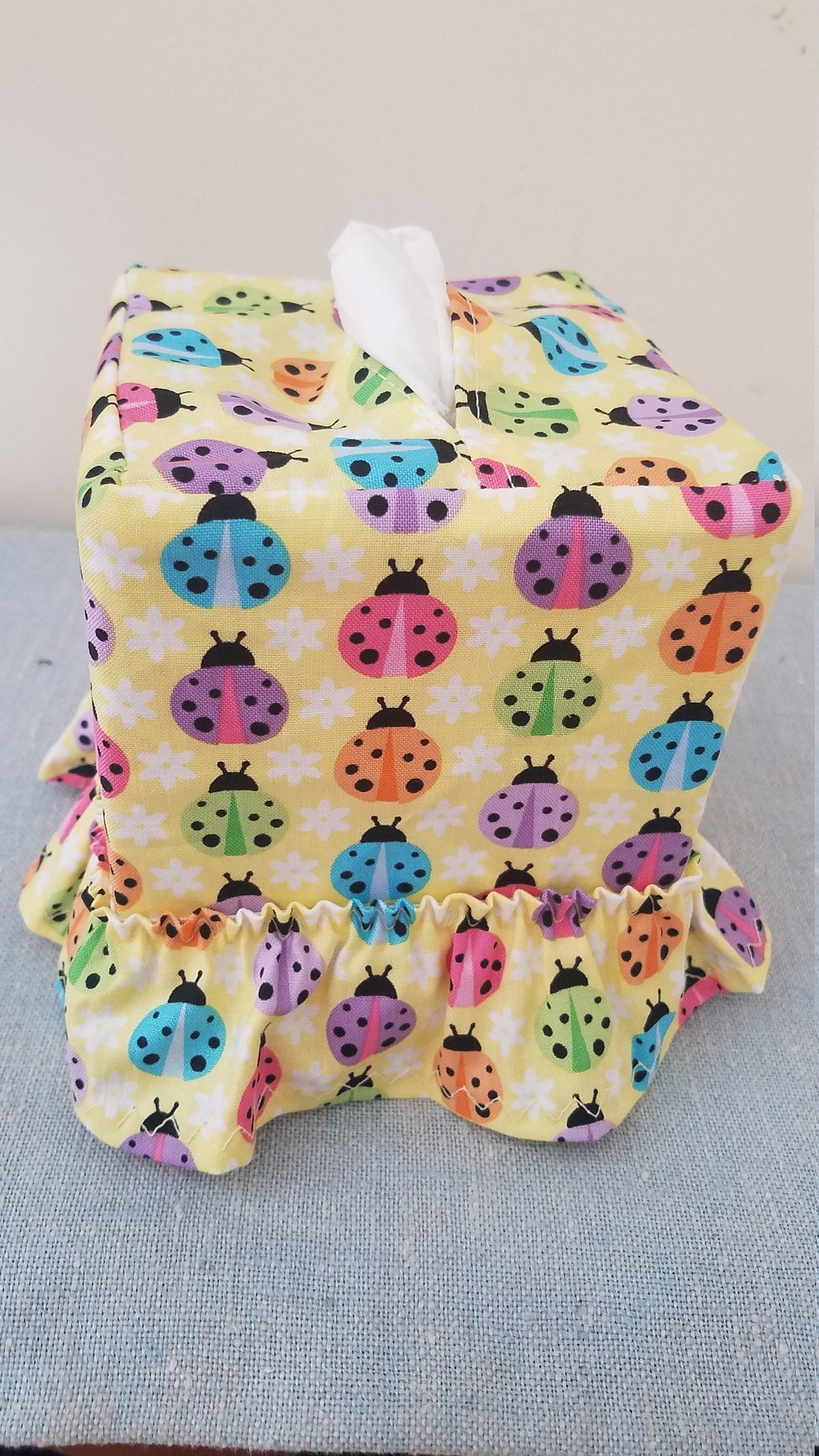 Lady Bug Cube Tissue Box Cover - Etsy