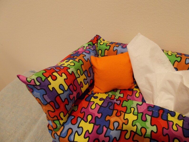 Jigsaw Puzzle Tissue Box Cover - Etsy