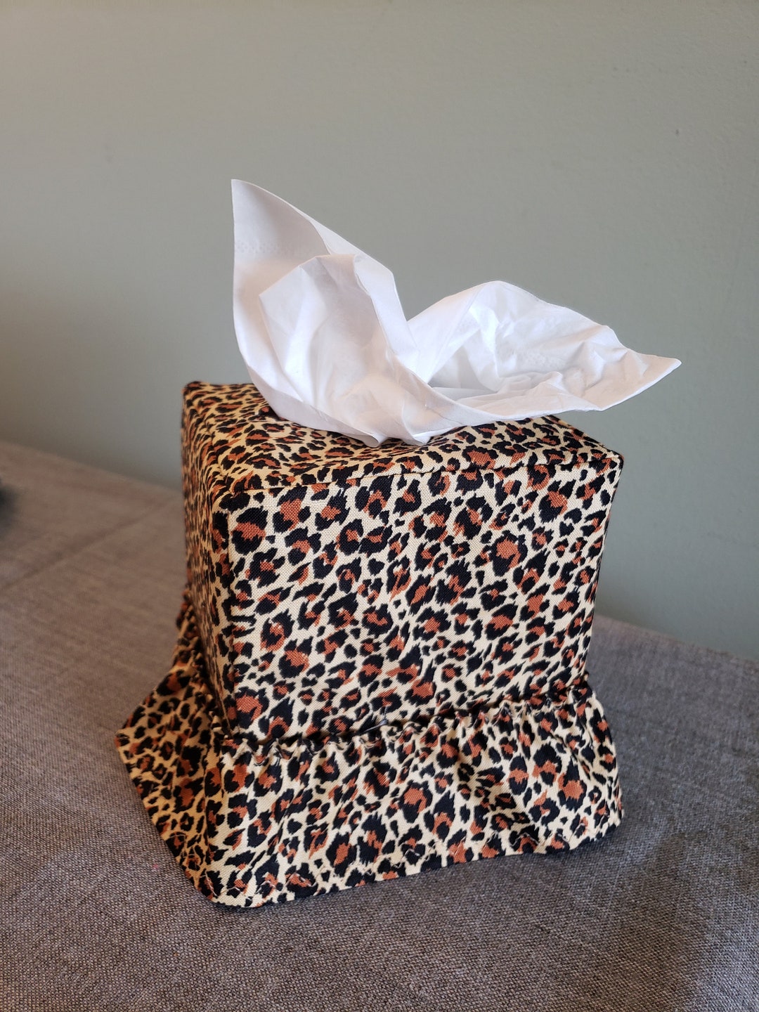 Leopard Print Cube Tissue Box Cover - Etsy