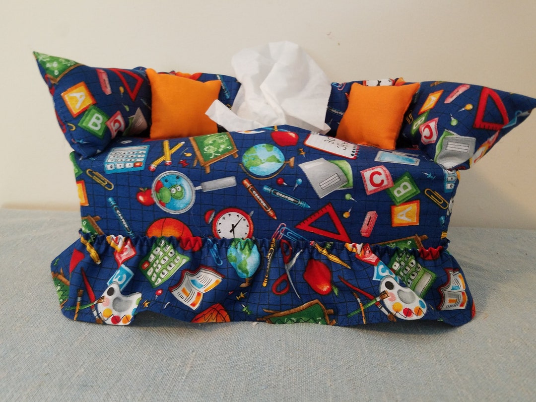 Back to School Tissue Box Cover - Etsy