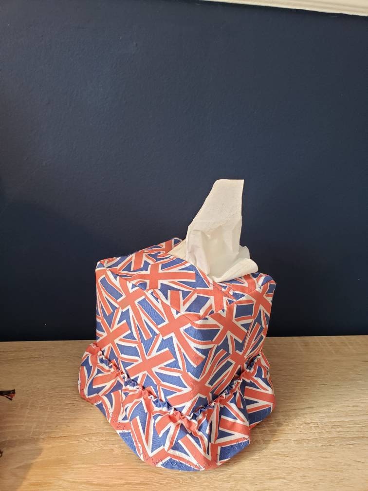 Union Jack Cube Tissue Box Cover | Etsy