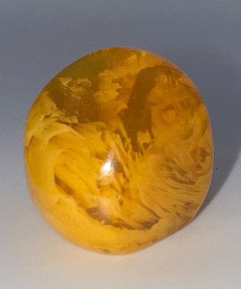 Beautiful Yellow Swirl Bakelite Bubble Dome Ring - Etsy