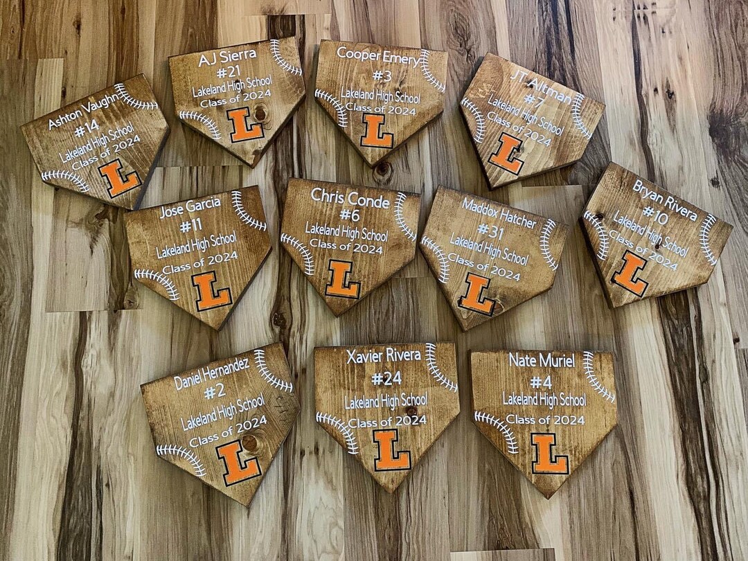 Wood Baseball Home Plate Plaque Signs///baseball Keepsake//senior ...