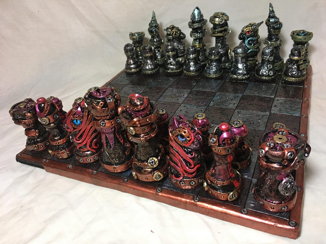 Fabulous Fire & Ice Steampunk Chess Set - Etsy