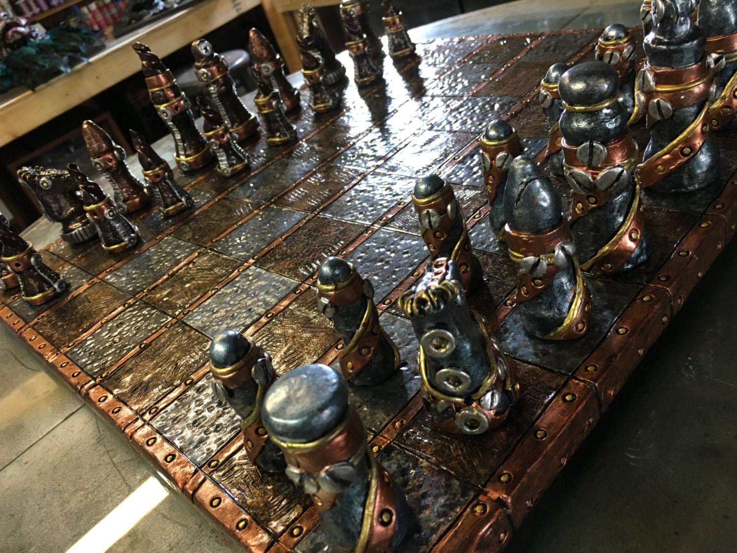 Simple Steampunk Chess Set - Etsy Canada