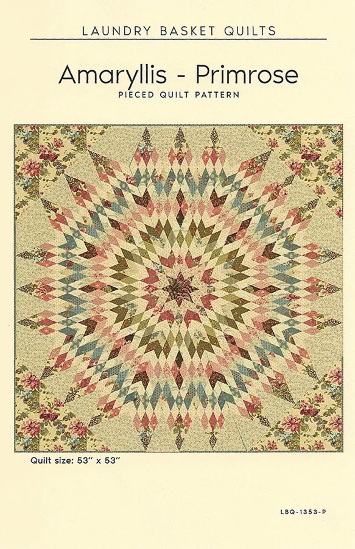 Amaryllis Primrose Quilt Kit by Edyta Sitar of Laundry Basket Quilts ...