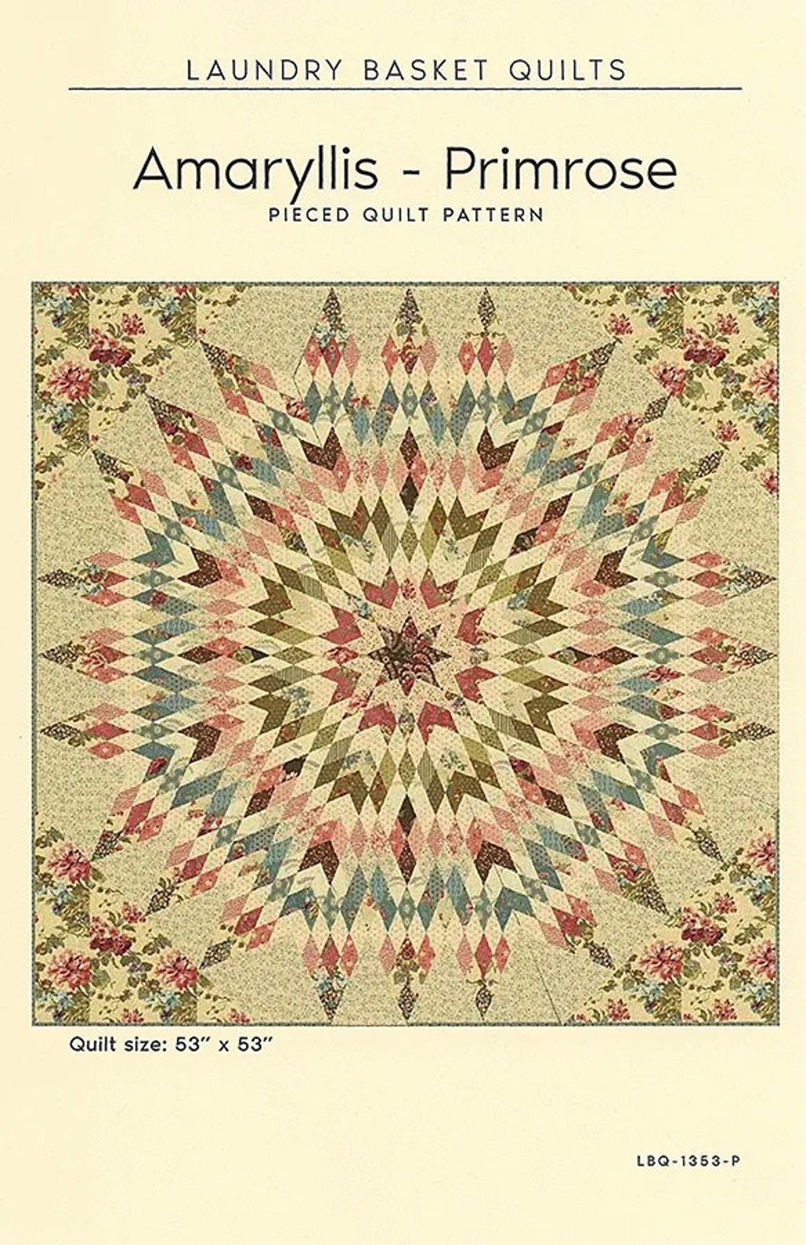 Amaryllis Primrose Quilt Kit by Edyta Sitar of Laundry Basket Quilts ...