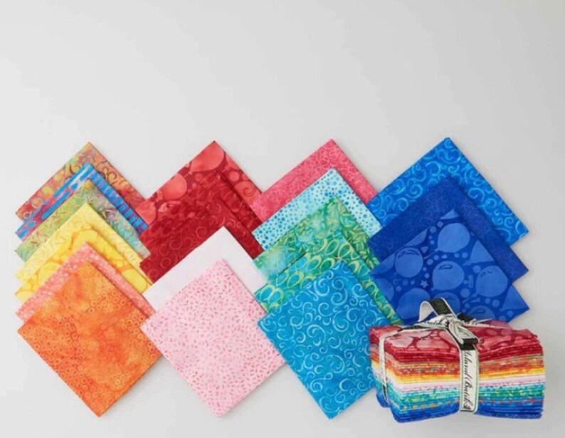 Rainbow Celebration Batiks Fat Quarter Bundle by Island Batik - Etsy