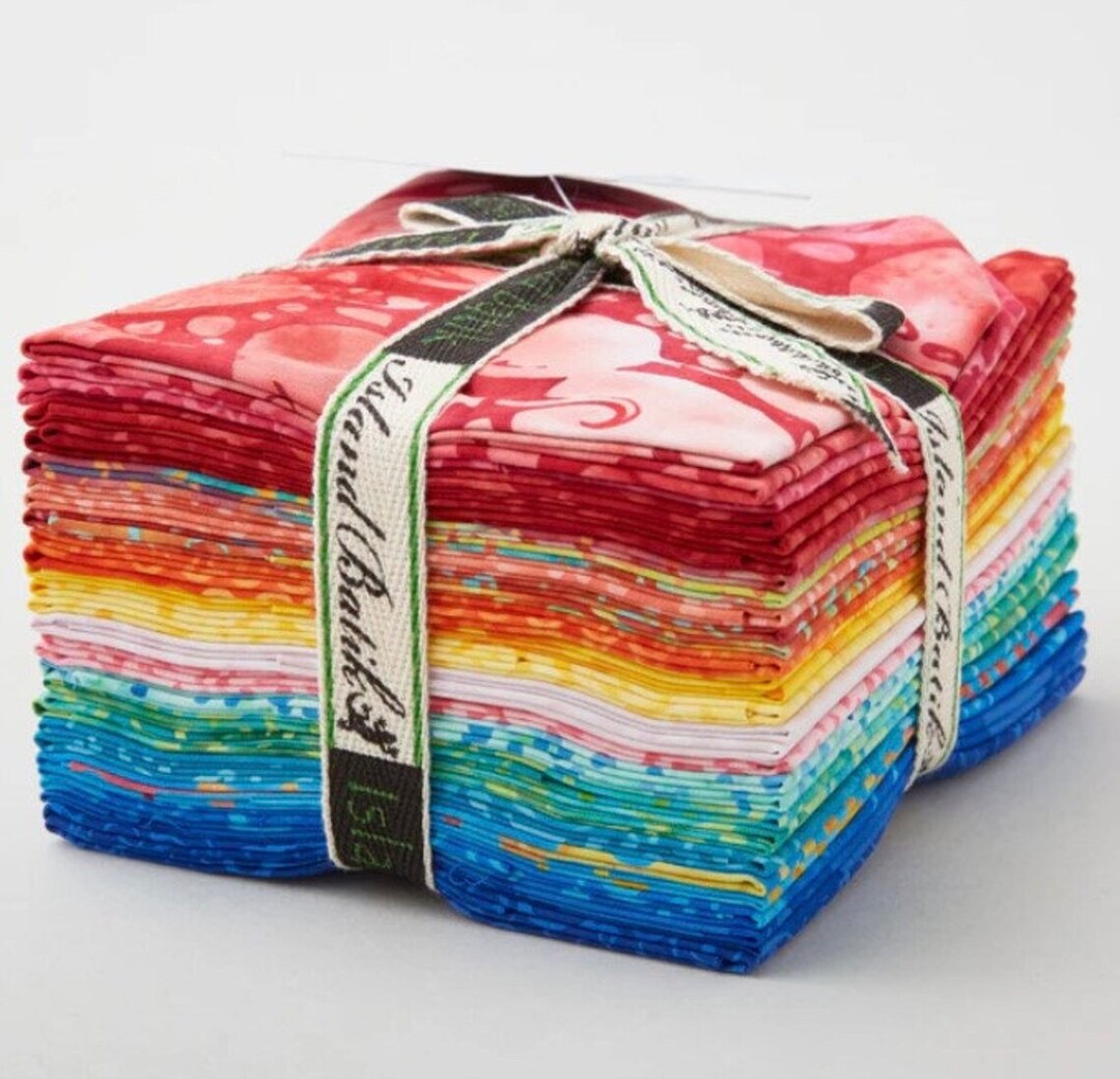 Rainbow Celebration Batiks Fat Quarter Bundle by Island Batik - Etsy
