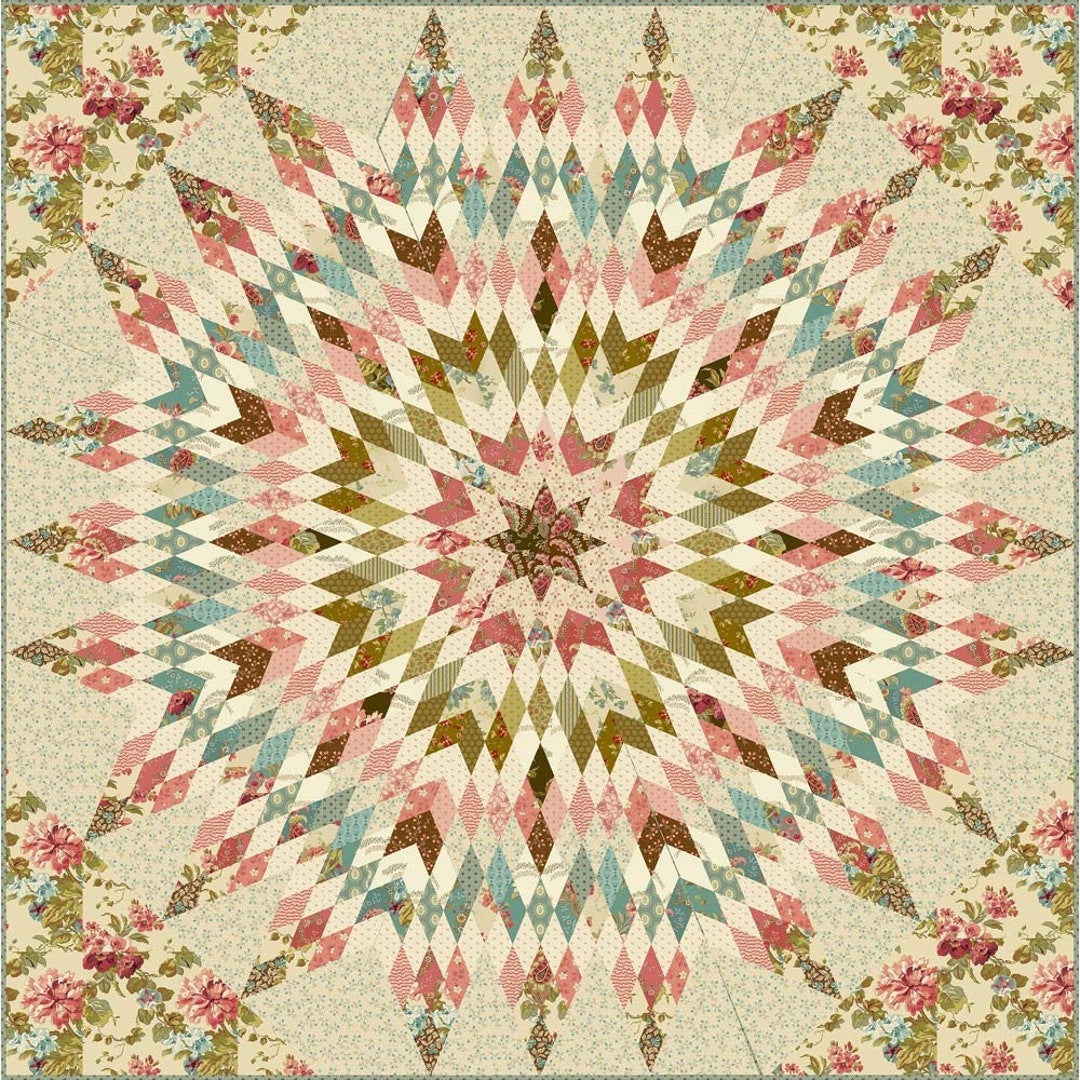 Amaryllis Primrose Quilt Kit by Edyta Sitar of Laundry Basket Quilts ...