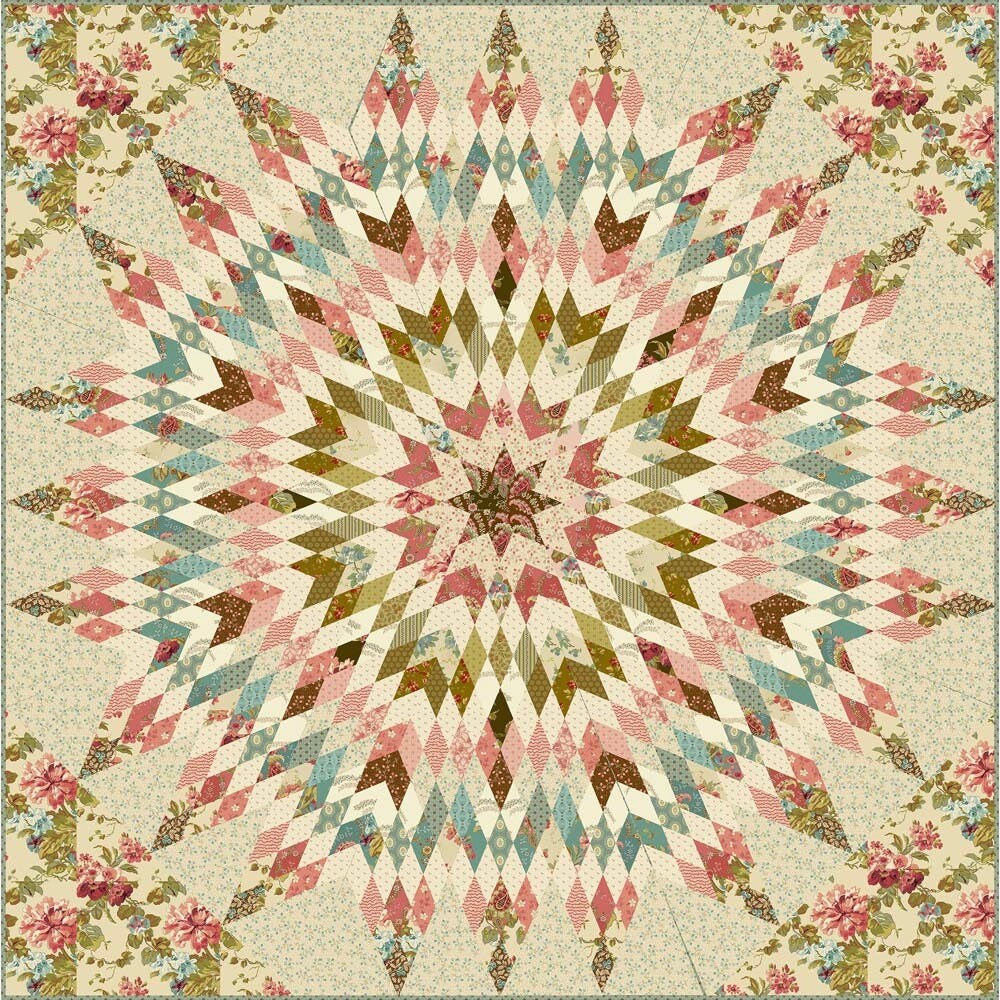 Amaryllis Primrose Quilt Kit by Edyta Sitar of Laundry Basket Quilts ...