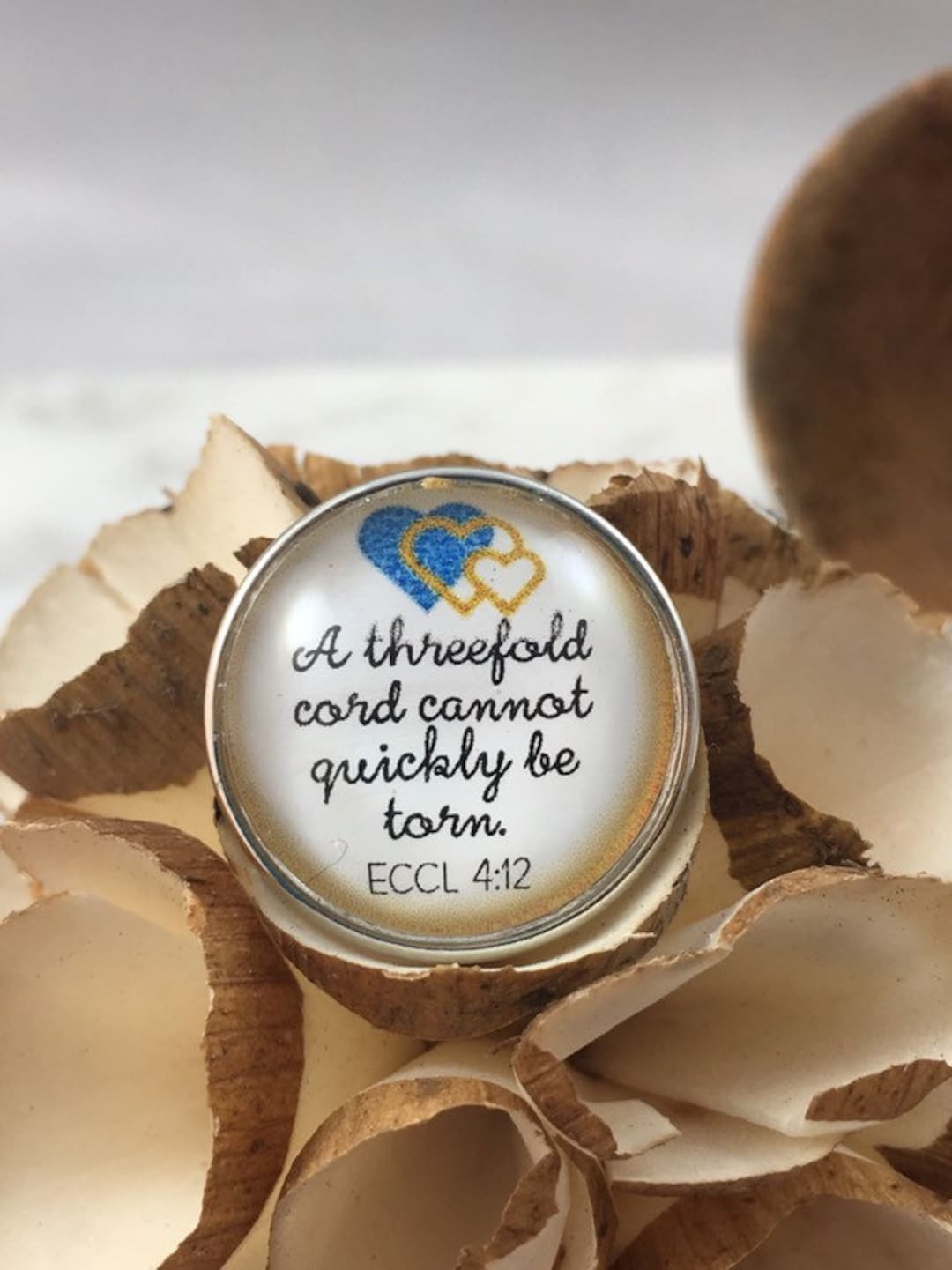 Wedding - Threefold Cord - Snap Button With Wedding Date - Etsy