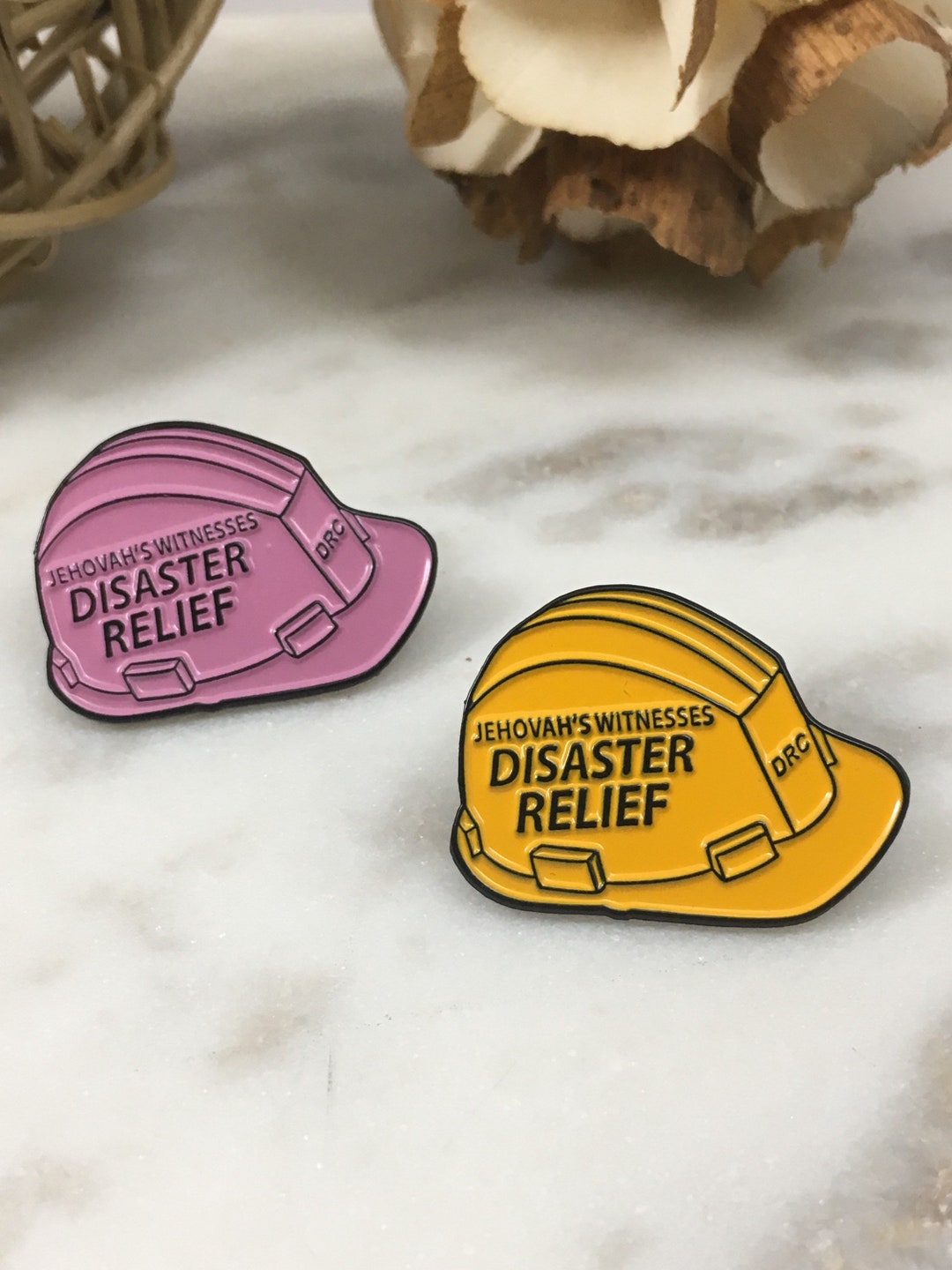 JW Disaster Relief Yellow Hard Hat Lapel Pin [LOT of 1] - Etsy