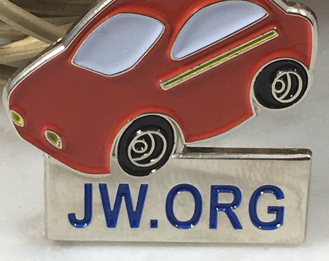 JW.ORG Red Caleb Toy Car LOT of 1 Premium Lapel Pin With Rubber Clasp ...