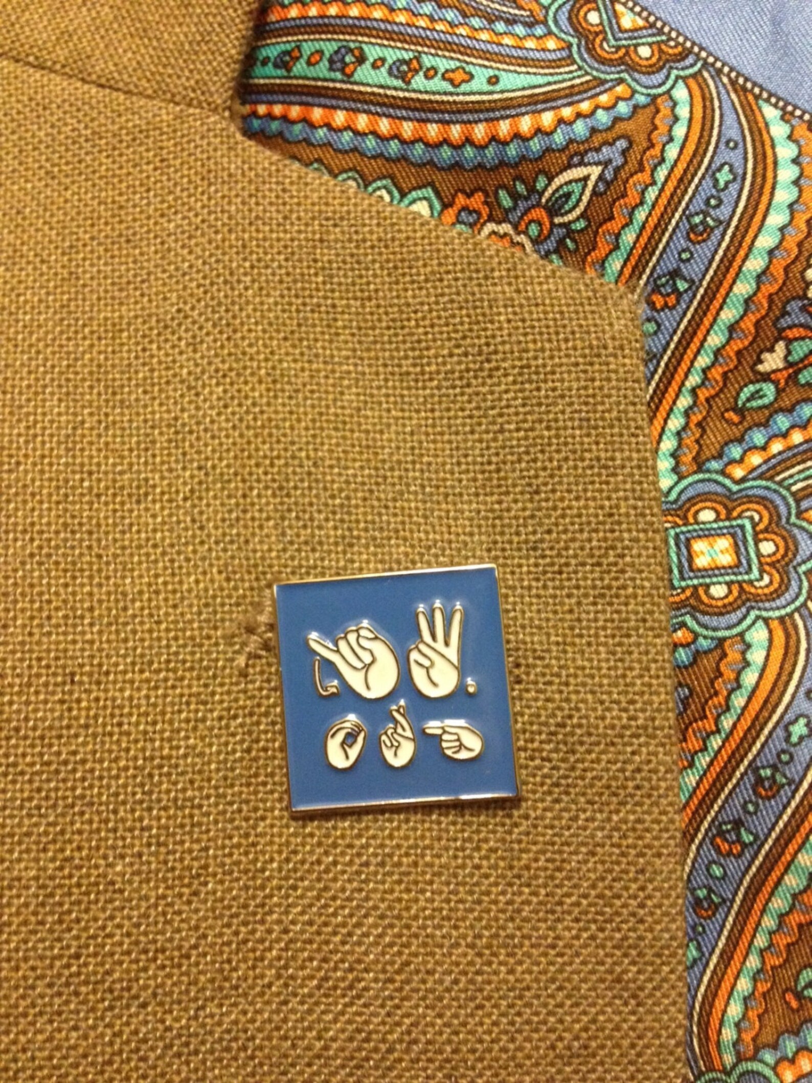 ASL american Sign Language JW.ORG Blue Lapel Pin - Etsy