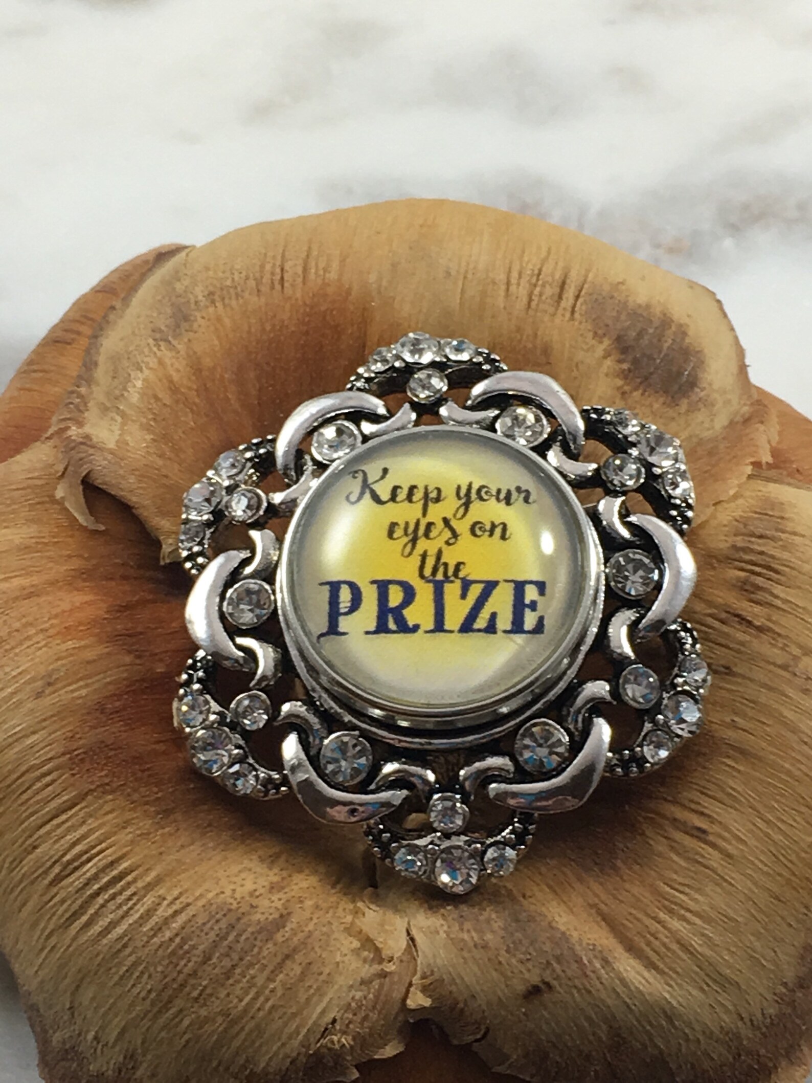 Keep Your Eyes on the Prize Snap Button (18mm), Requires Base - Etsy