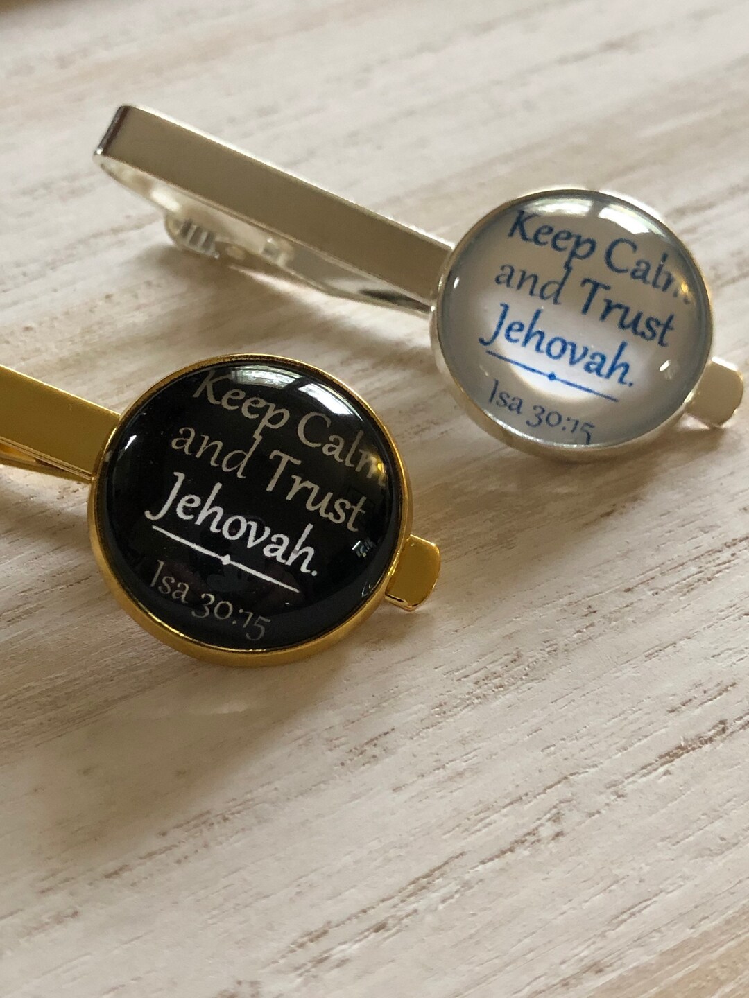JW Mens Keep Calm and Trust in Jehovah Tie Bar / Tie Clip - Etsy