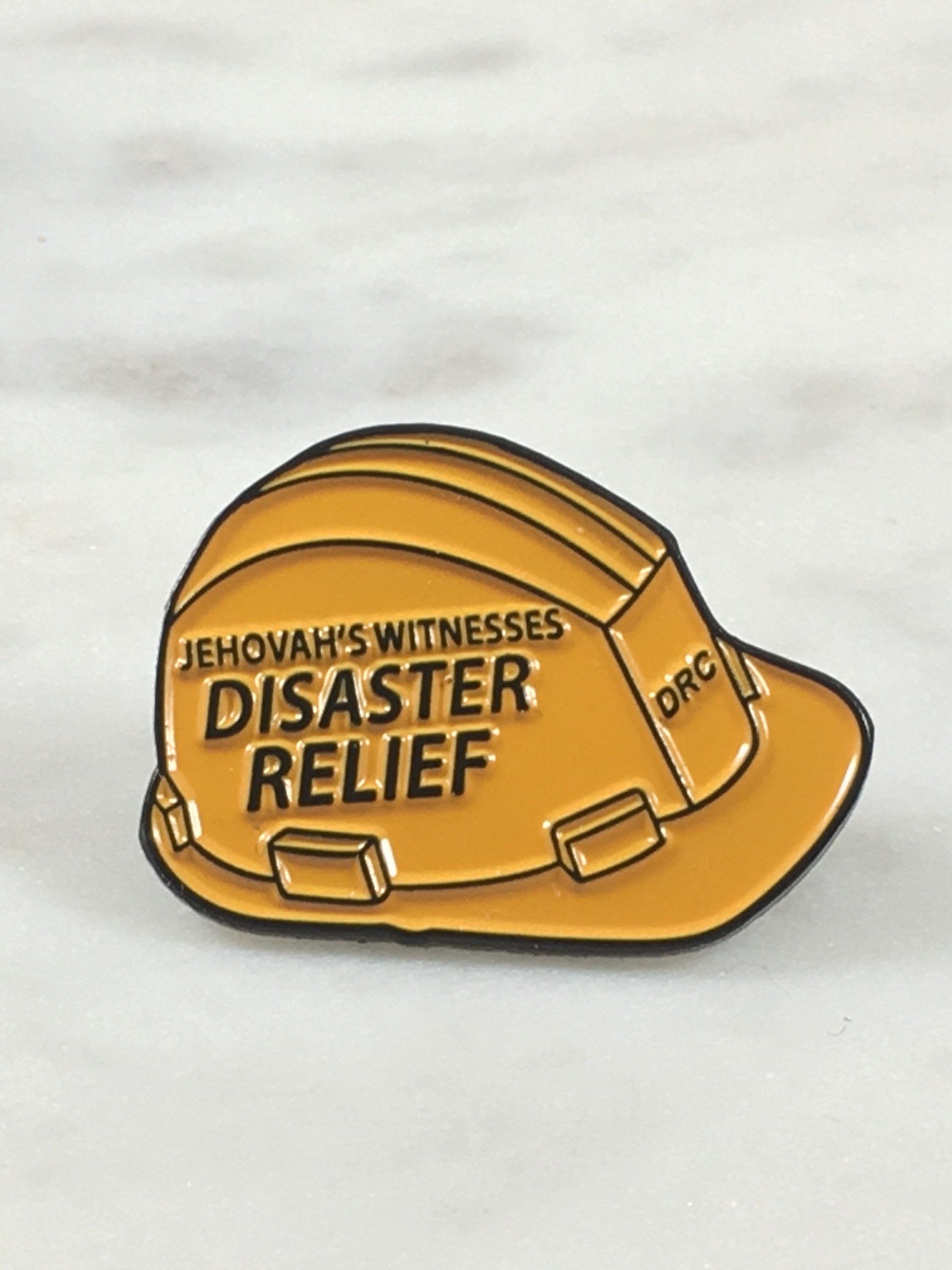 JW Disaster Relief Yellow Hard Hat Lapel Pin LOT of 1 | Etsy