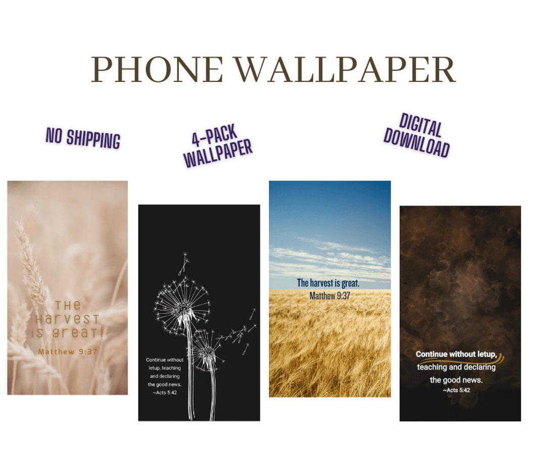 Mobile Phone Wallpaper 4pk JW Ministry Scriptures Digital - Etsy