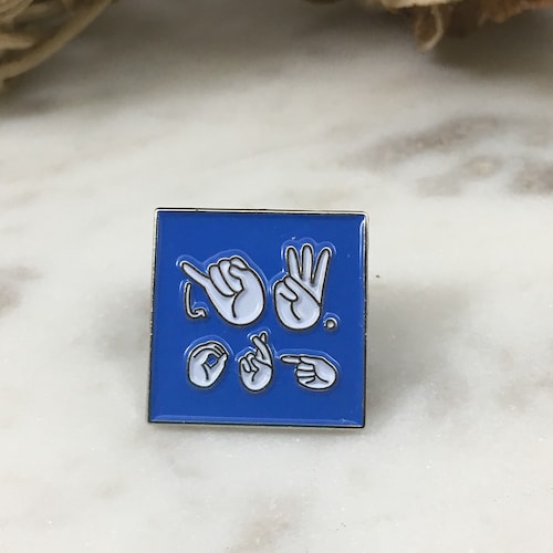 American Sign Language I Love You Lapel Pin ASL Gold or Silver - Etsy
