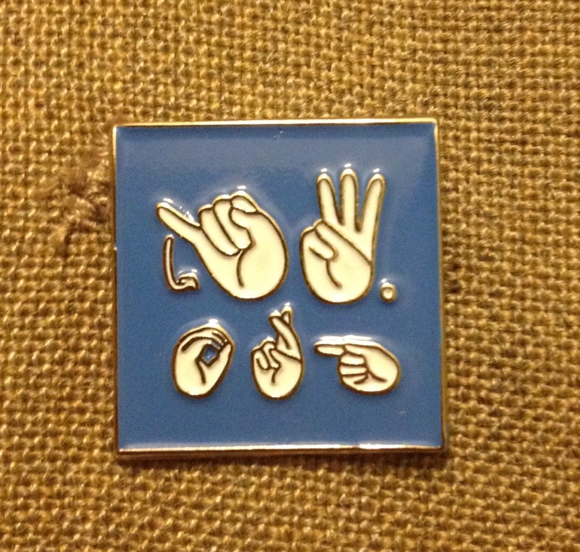 ASL american Sign Language JW.ORG Blue Lapel Pin - Etsy
