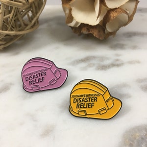 JW Disaster Relief Yellow Hard Hat Lapel Pin [LOT of 1] - Etsy