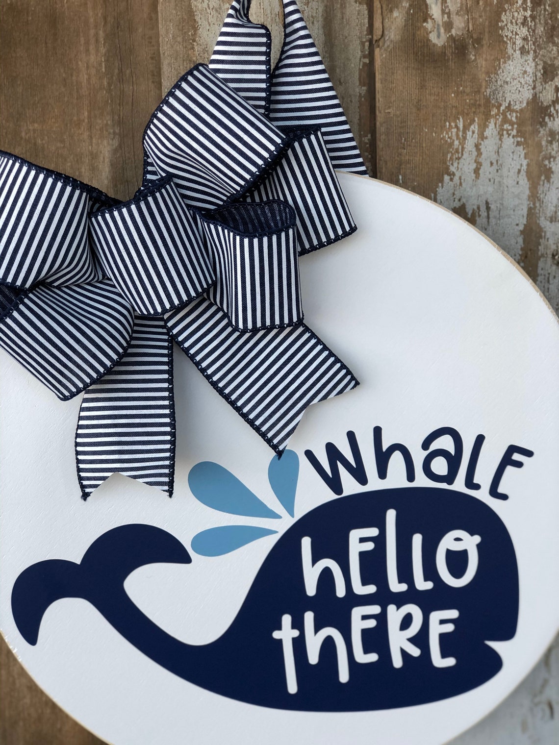 Whale Hello There Door Hanger Door Wreath Whale Door Hanger | Etsy