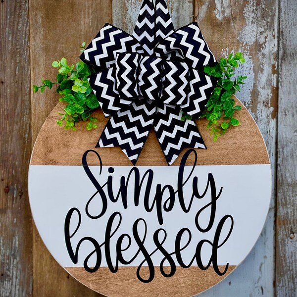 Simply Blessed Wood Sign - Etsy