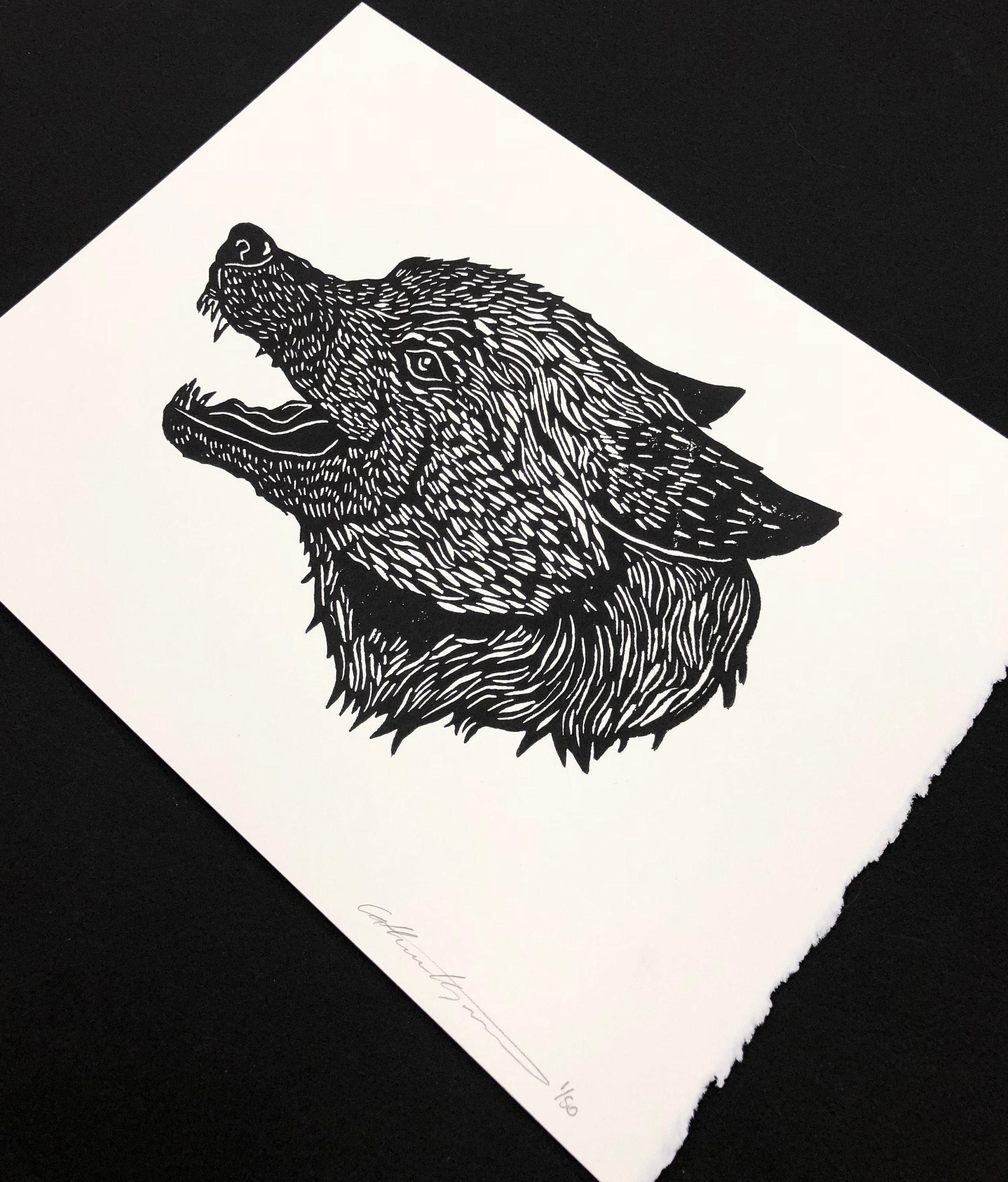 Wolf Head Lino - Etsy
