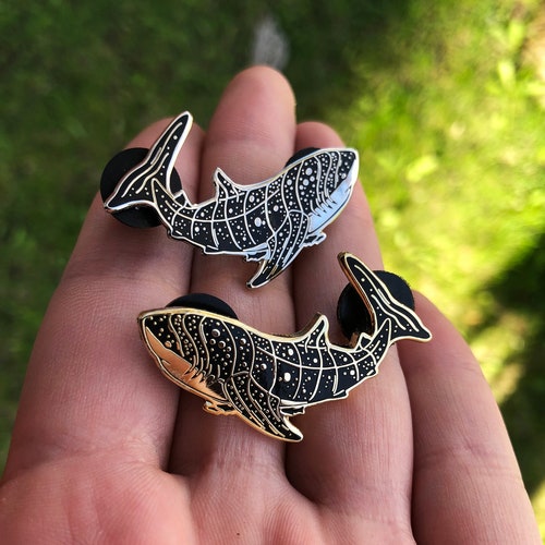 Shark Gold Dipped Pewter Lapel Pin CC590G Shark Week - Etsy