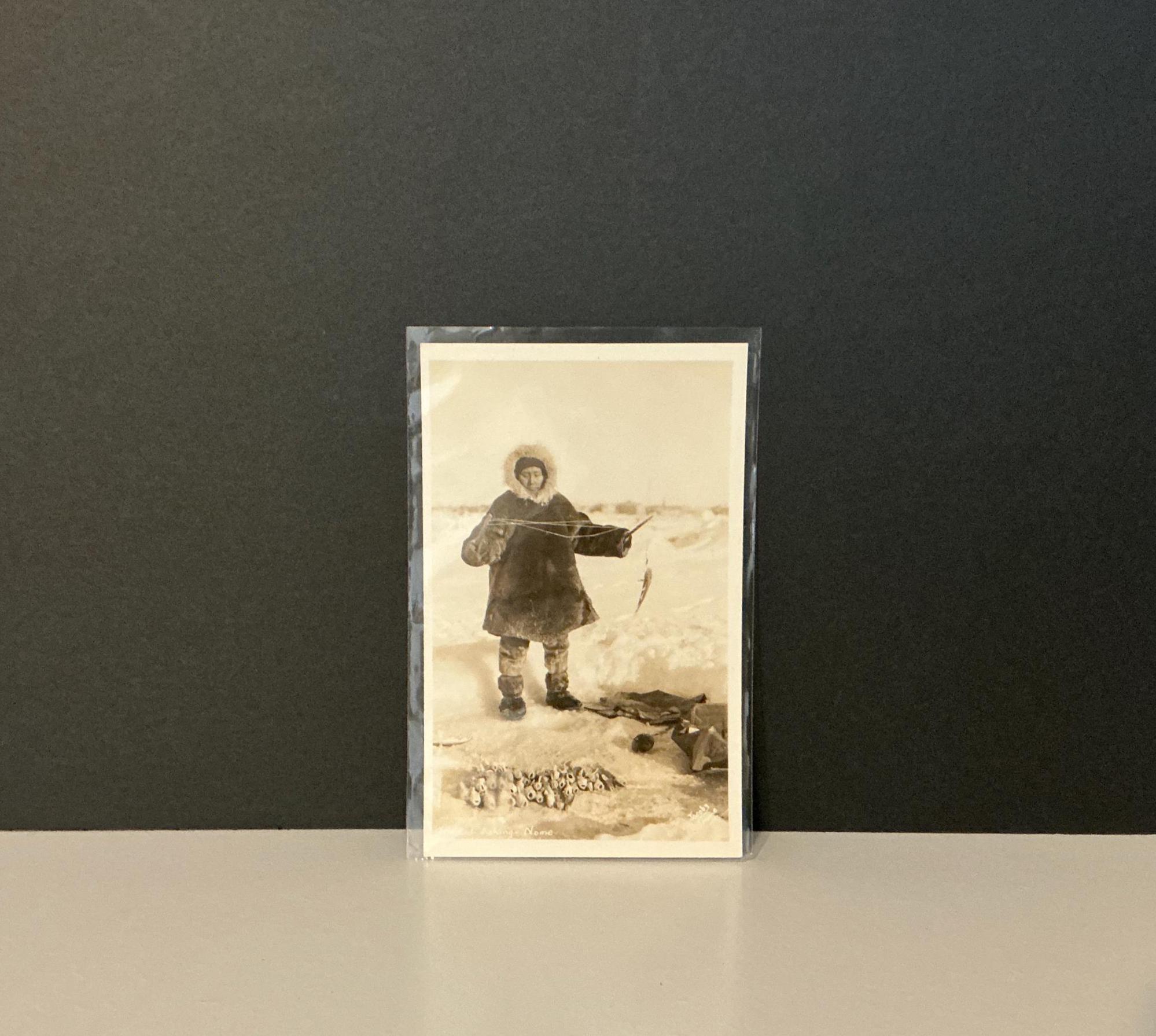 1930’s Black and White Real Photo Postcard. Tomcod Fishing in Nome ...