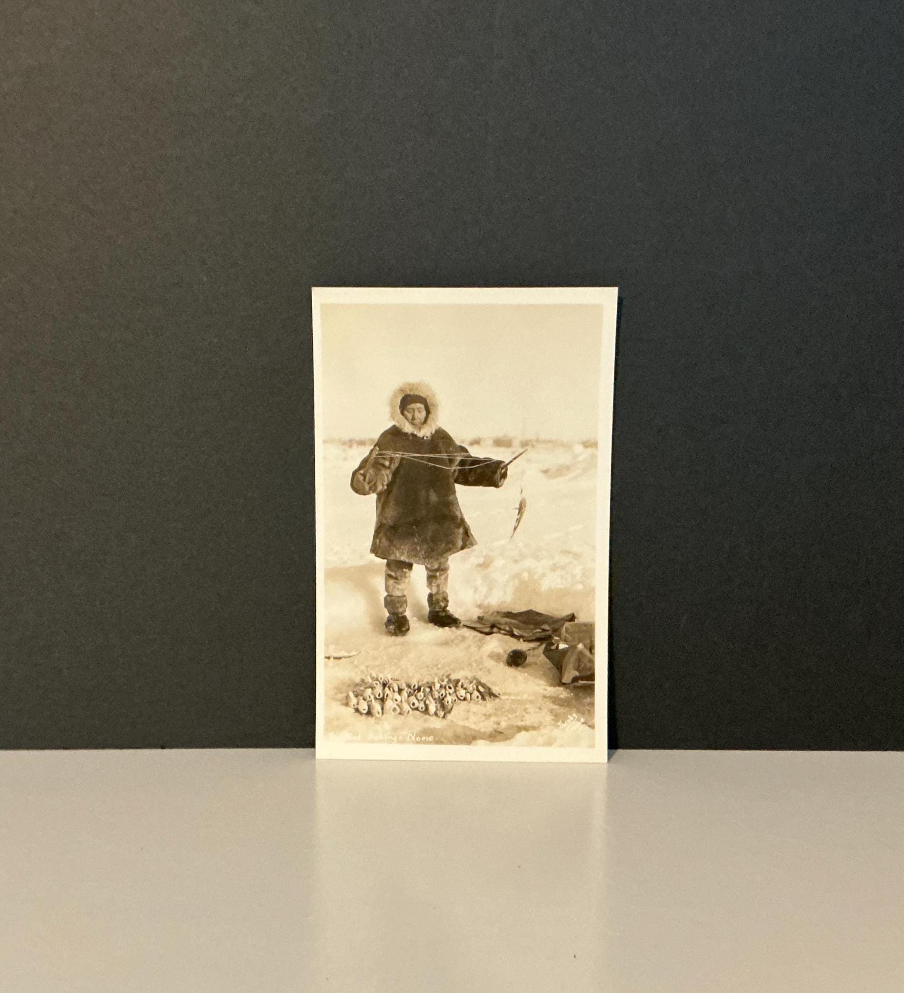1930’s Black and White Real Photo Postcard. Tomcod Fishing in Nome ...
