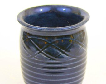 Blue glaze pottery | Etsy