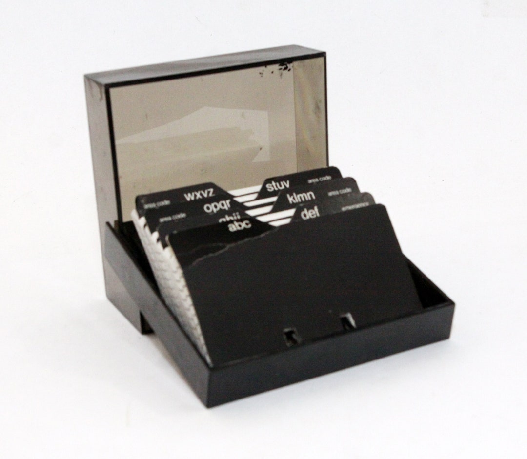 Genuine Eldon Office Black Business/card File A-Z With Cover Dividers ...