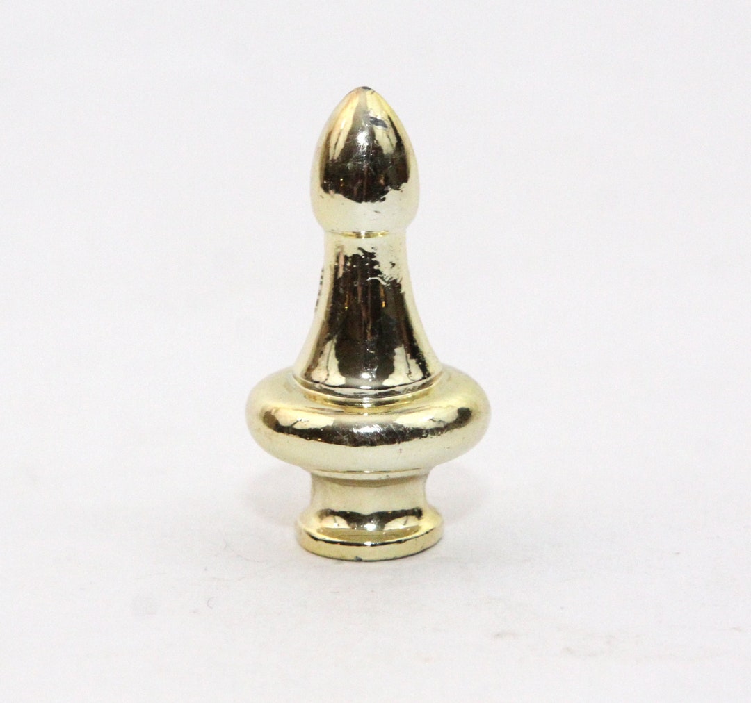 Brass Look Lamp Finial 2 1/8 Tall Screw on Traditional Metal - Etsy