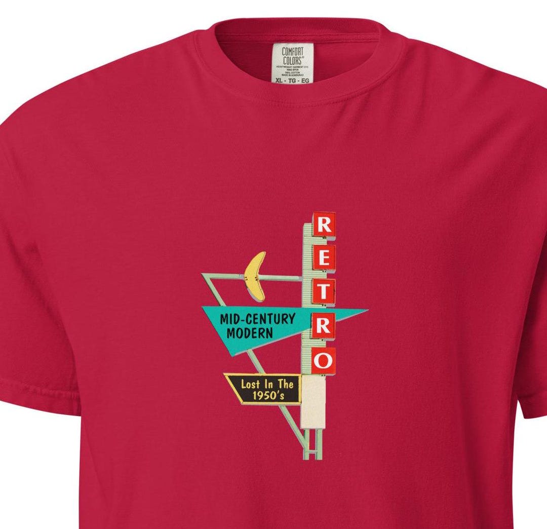 Retro 1950's Mid Century Modern Short-sleeve Unisex T-shirt Retro - Etsy