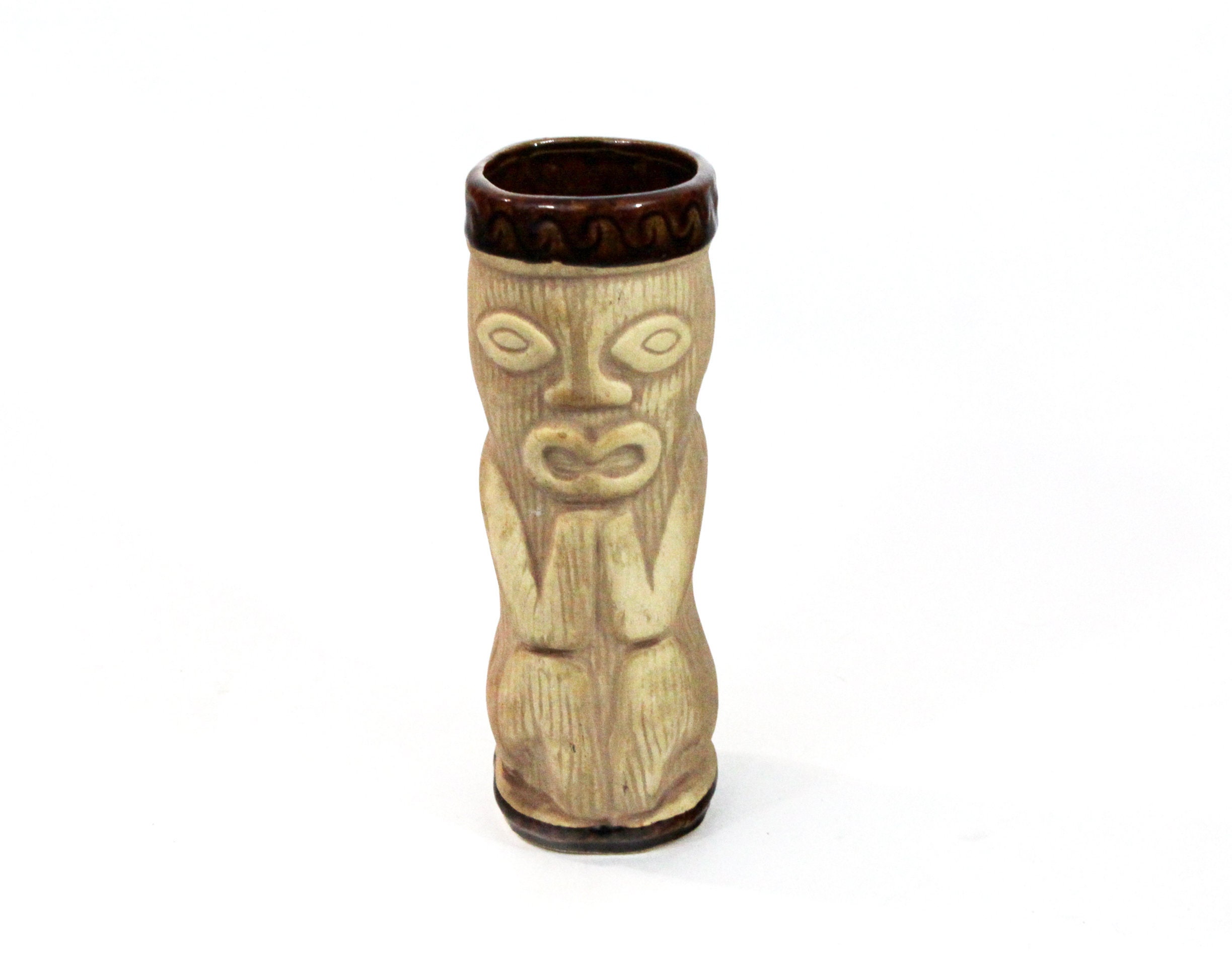 Vintage Tiki Totem Vase Mid Century Made in Japan 6.75 - Etsy