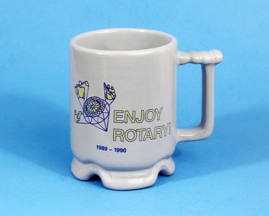 Frankoma Pottery Cup, Mug, C1, Gray, Rotary, Made in U.S.A. Vintage ...